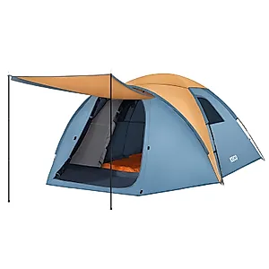 ICECO Camping Tents 4 People,4 Person Tents for Camping Waterproof Windproof Dome Tent,4 Season Tent with Screen Room,Easy Setup,with Removable Rain Fly