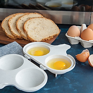 Nordic Ware 64702 2 Cup Microwave Egg Poacher, White