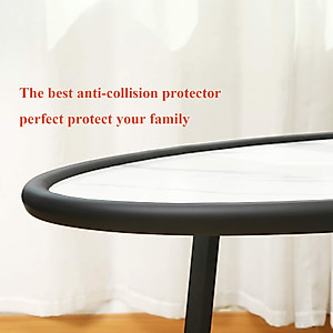 Furnigear Edge and Corner Guard, Foam Safety Bumpers, Baby Proofing Safety Table Corner Protectors, (16.4 Ft Edge + 4 Corners), Black, Self-Stick