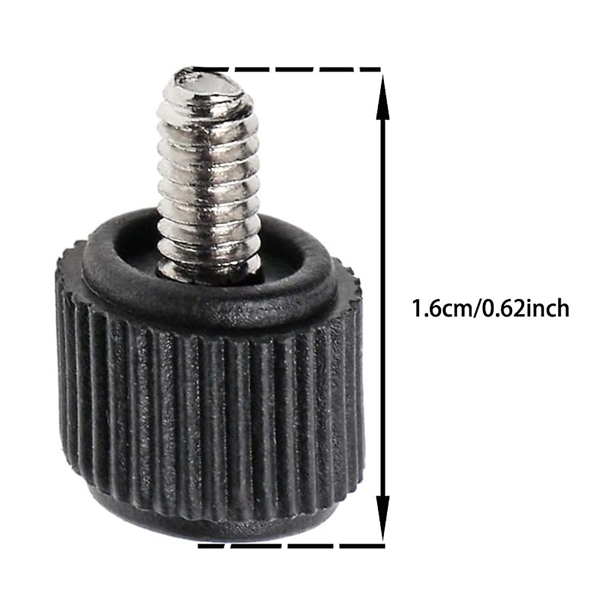ONLYKXY #6-32 Computer Case Fastener Screws Black PC Computer Case Screw Hand Tighten Thumb Screws (10pcs)