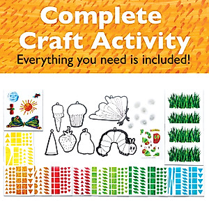 Creativity for Kids The Very Hungry Caterpillar: Sticker Suncatcher Kit - DIY Window Stickers for Toddlers from The World of Eric Carle, Preschool Arts and Crafts for Kids Ages 3-5+, Medium