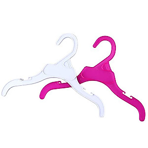 10Pcs Plastic Pet Clothes Hanger,Non-Slip Solid Apparel Hangers Plastic Clothing Rack for Dog Product Accessories(L,White)