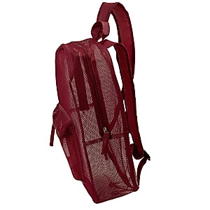Moda West 17" See Thru Mesh Wholesale Backpack in 5 Asst Colors - Bulk Case of 24 Clear Bookbags