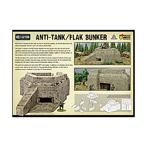 Warlord Bolt Action Anti Tank/Flak Bunker 1:56 WWII Table Top Wargaming Diorama Plastic Model Kit 842010001