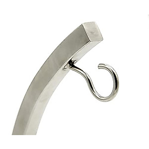 Leafy Creations High End Straight Stainless Steel Plant Hanger, Plant Hooks for Outdoor Hanging Plants, Shepherds Hook for Outdoor, Hanging Bracket for Garden, Bird Feeder Hangers for Outside