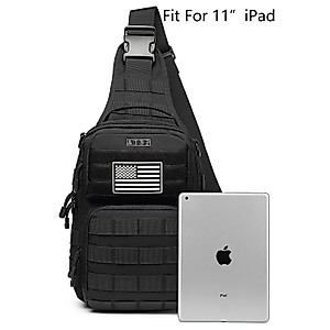 ATBP Tactical Sling Backpack With Holster Military Crossbody Bag for Men Single Shoulder Back Pack 10L