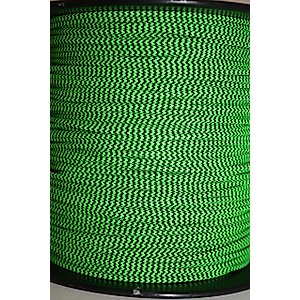 Flo Green & Black Speckled BCY #24 D Loop Rope Release Material 10'