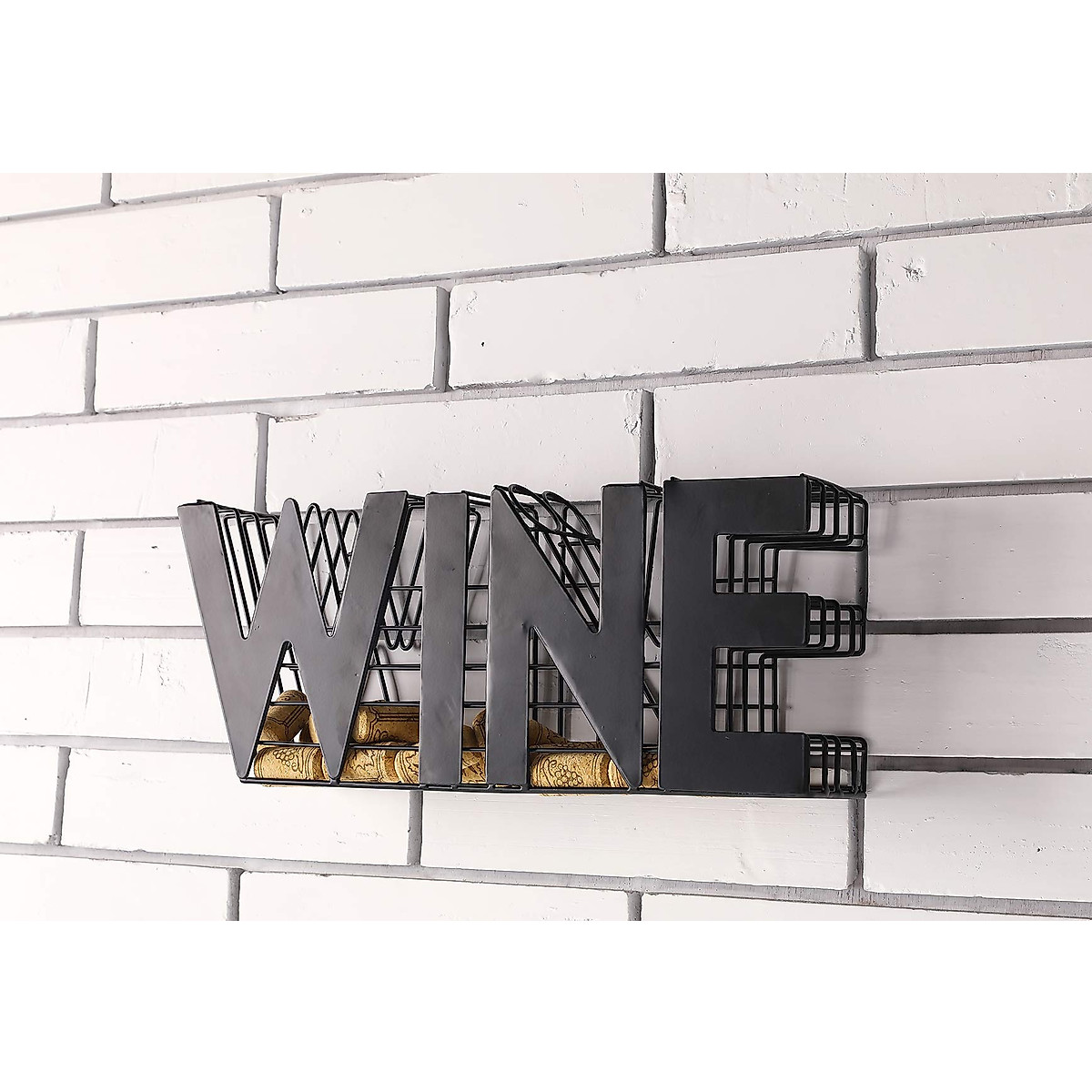 JHY DESIGN Wine Cork holder-13.5" Length Metal Craft Wine Cork Storage