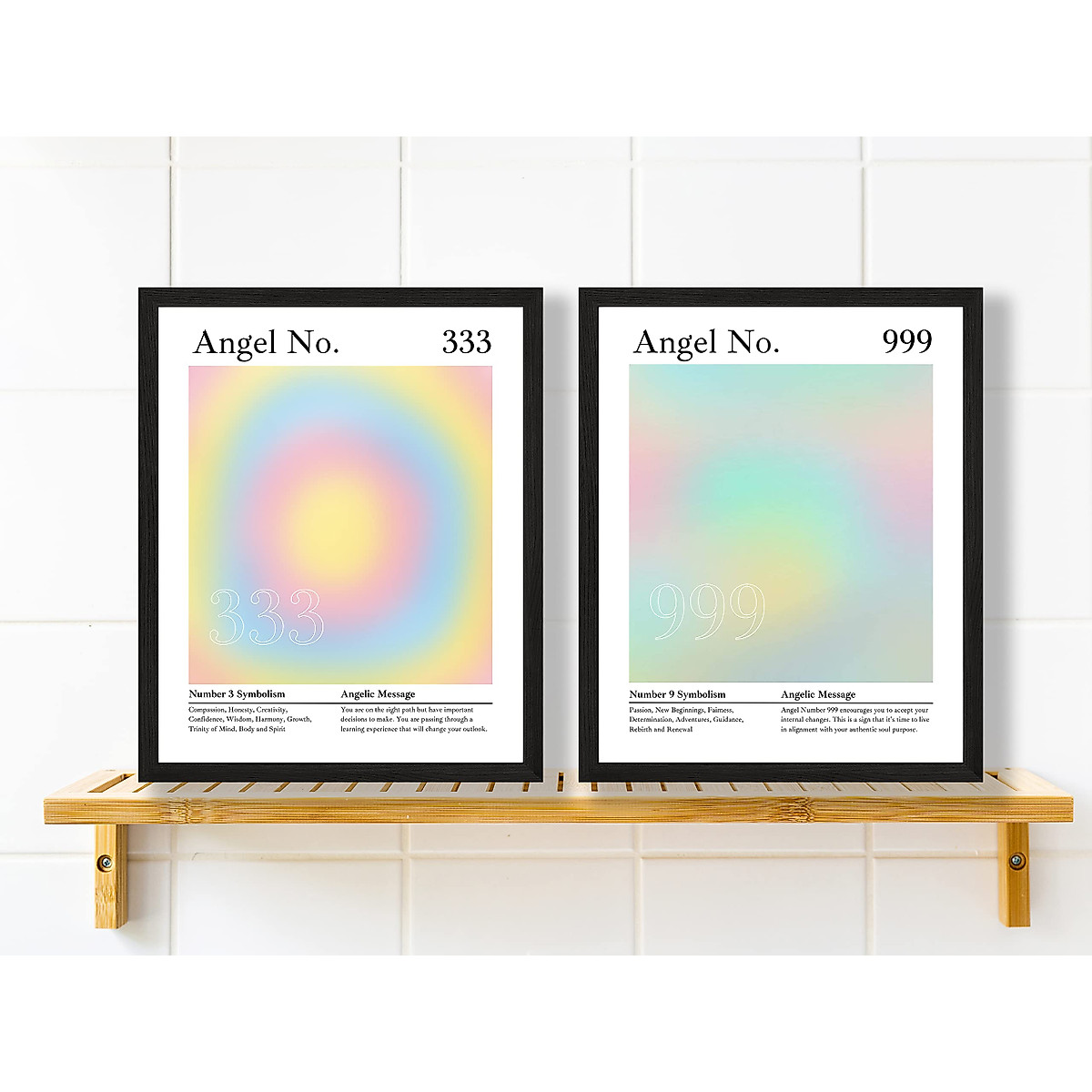 Roxbury Row Aura Poster Aesthetic, Angel Number Poster, Angel Wall Decor, Gradient Painting, Spiritual Posters, Posters & Prints (4 8x10 Unframed Prints, 1239: Intuition, Alignment, Support, Release)