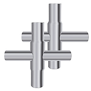 QYQRQF 4-Way Sillcock Water Shut Off Key, 2 Packs, 40 Cr Steel