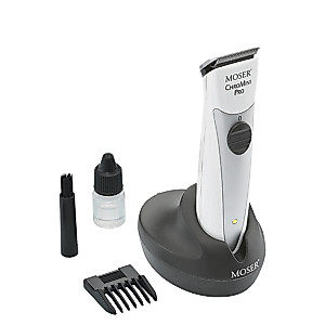 Moser Chrome Mini Cordless Trimmer, White