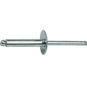 Large Flange Pop Rivets 1/4" x 3/4" All Steel Large Dome Head Blind 8-12 Gap .626" - .750" Quantity 25 by Fastenere