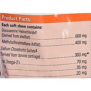 Nutramax Cosequin Joint Health Supplement for Dogs - With Glucosamine, Chondroitin, MSM, and Omega-3's, 120 Soft Chews