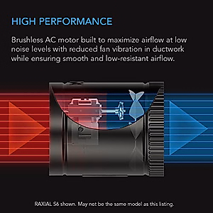 AC Infinity RAXIAL S4, Booster Duct Fan 4” with Speed Controller, Airflow Boosting Low Noise HVAC Blower Can Fan for Basements, Bathrooms, Kitchens, Workshops