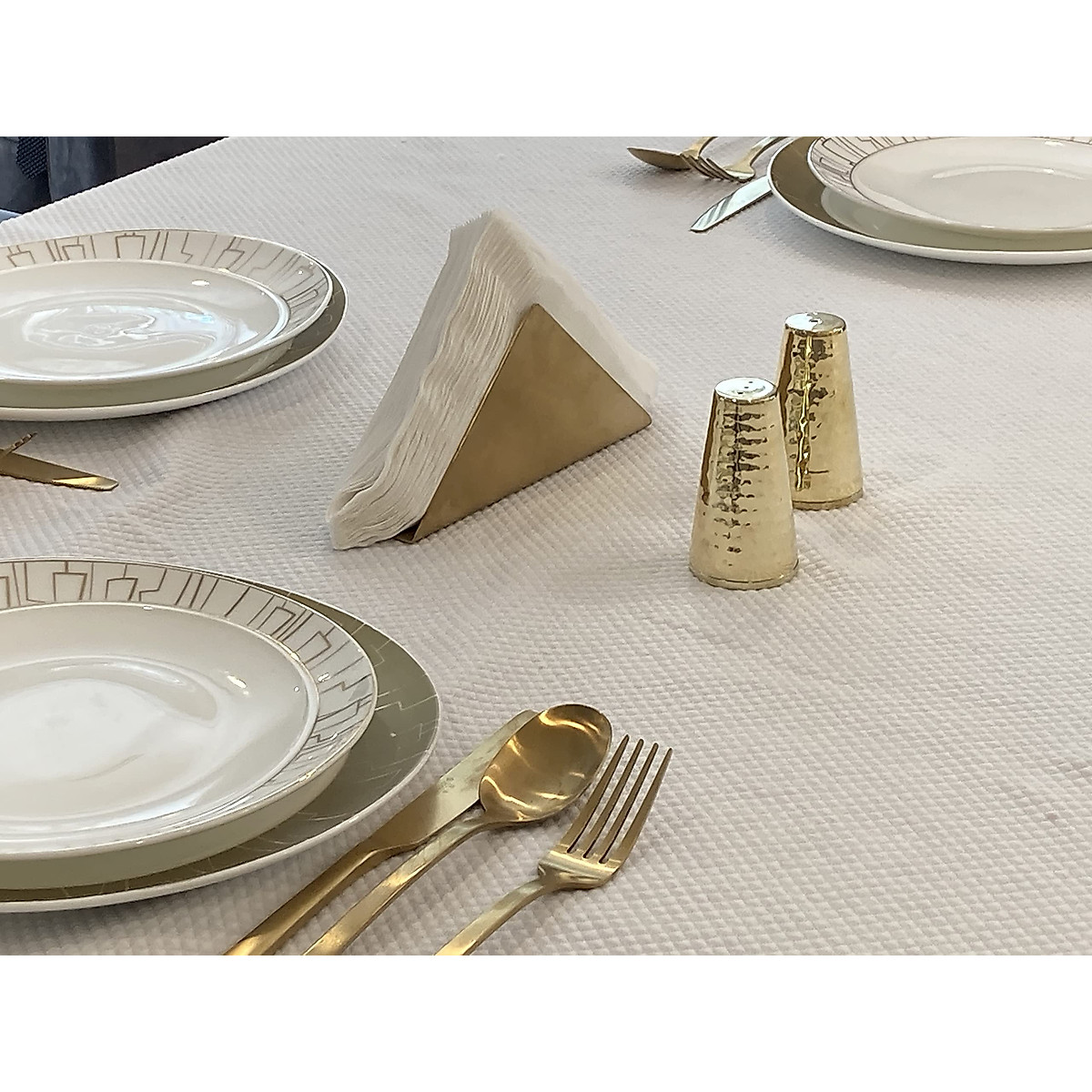 Modern Matte Gold Napkin Holder for Dining Table, Kitchen Countertop, Paper Organizer, Decorative Stainless Steel Cocktails, Organizer & Dispenser Gift