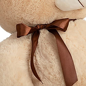 iBonny Teddy Bear Stuffed Animals Super Soft and Sweet Love Plush Bear Toy 32" Tan