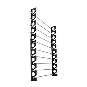 DIYTUNINGS 10 Roll Black Wall Mount Storage System Rack for Car Vinyl & Tint- Large Sign & Banner Material Holder,Organizer Fabric Spool Convenient Craft Stand