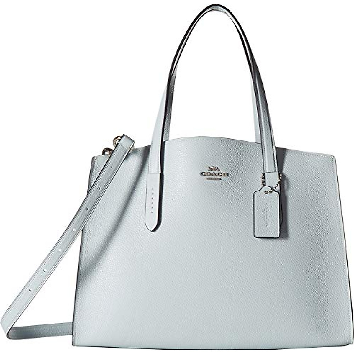 COACH Polished Pebble Leather Charlie Carryall Sv/Sky One Size