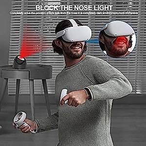 MASiKEN IR Illuminator Infrared Light for Meta Quest, Oculus Quest 2 IR Light Enhance Sensor Tracking Hand and Controllers Sensitivity in Dark, Anti No-Light Disturbance Increase Vision (Black)