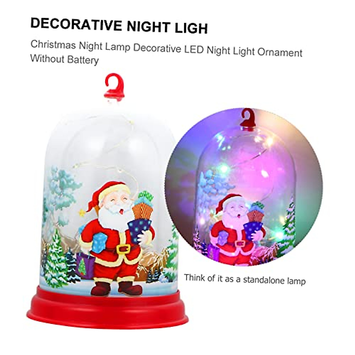 Gadpiparty Christmas Glow Night Lights Christmas Snow Globes Mini Christmas Tree Kids Decor Christmas Candle Lantern Xmas Party Bag Filler Light up Snow Globe Lantern Xmas Table Lamp Desktop
