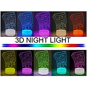 Z ZILLION CRAFT Night Light for Kids Bedroom. Remote Control Multi Color Mode 3D illusional lamp. Best Gift for Kids Birthday, Christmas. Easy use with USB Charging.