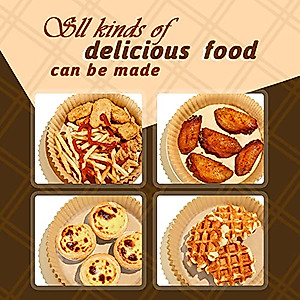 100PCS Air Fryer Disposable Paper Liner, Cooking Paper for Air Fryer, Non-Stick Air Fryer Lined Oil Resistant, Waterproof, Food Grade Baking Paper Baking Microwave Baking Paper