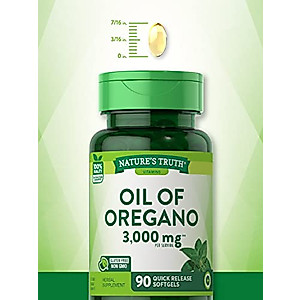 Nature's Truth Oregano Oil Softgel Capsules | 90 Count | Contains Carvacrol | Non-GMO, Gluten Free