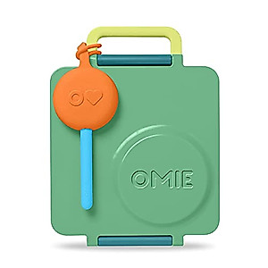 OmieBox Bento Box for Kids Insulated Bento Lunch Box with Leak Proof Thermos Food Jar, 3 Compartments + Sunrise Utensil Set with Case
