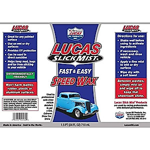 Lucas Oil 10160 Slick Mist Speed Wax - 24 Ounce (Pack of 6)