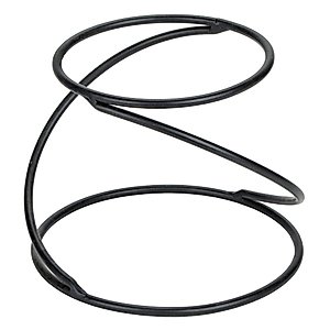 American Metalcraft LWUS779 Wrought Iron Single-Shelf Contempo Swirl Pizza Stand, 7-Inch, Black
