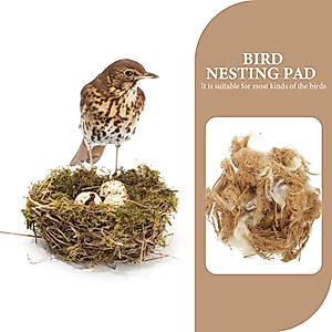 POPETPOP Bird Box 1 Bag Bird Nesting Pad Husk Fiber Bird Nesting Material Box Pads for Hens Chicken Birds (As Shown) Chicken Nesting Pads