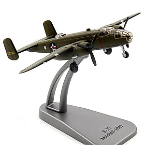 TECKEEN Alloy B-25 Bomber Mitchell Aircraft Model Aircraft Model 1:144 Model Simulation Science Exhibition Model