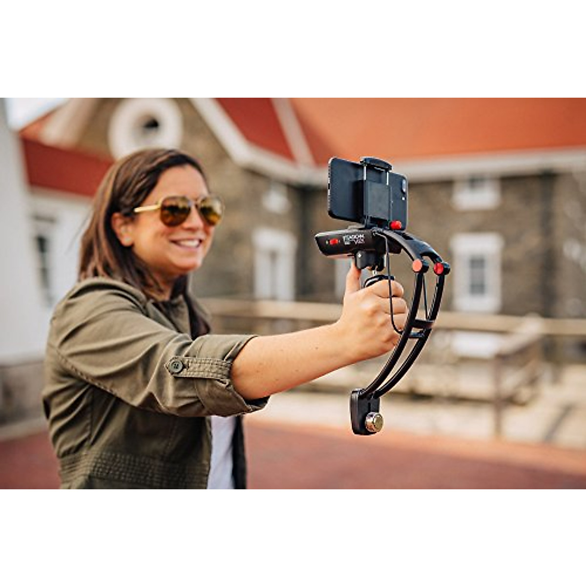 Steadicam Volt Electronic Handheld Gimbal Stabilizer for All IPhone XS, XS Max & XR, All Samsung S9/S9+ & GoPro Hero, Black, compact