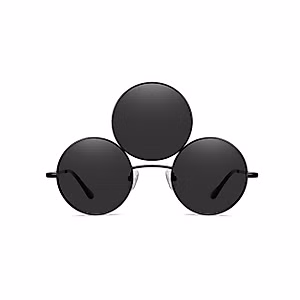 Trippy Lights Third Eye Sunglasses Reflective Mirrored Black Lens Black Frames