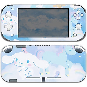 BelugaDesign Dog Anime Switch Skin | Cute Pastel Sticker Wrap Vinyl Decal | Cinnamon Roll Kawaii Japanese Cartoon Game l Compatible with Nintendo Switch (Switch Lite, Blue)