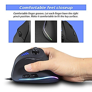 Vertical Gaming Mouse Vertical Ergonomic Mouse with Adjustable DPI for Gamer/PC/Laptop/Desktop (Wired)