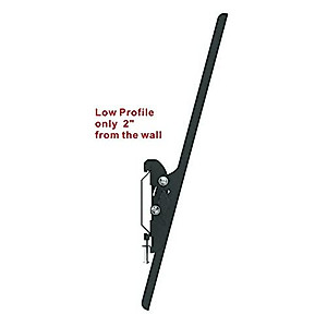 Tilt 15°TV Wall Mount for 32 37 40 47 50 55 60 65 70 Plasma LED LCD TV Display, Heavy-Duty Steel Construction in Classic Black Finish, Load Capacity Up to 110lbs GPJCFCDUS