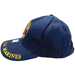 United States Marine Corps Marines Semper Fi U.S.M.C Navy Blue Cotton Adjustable Embroidered Baseball Hat Cap Officially Licensed CP00301