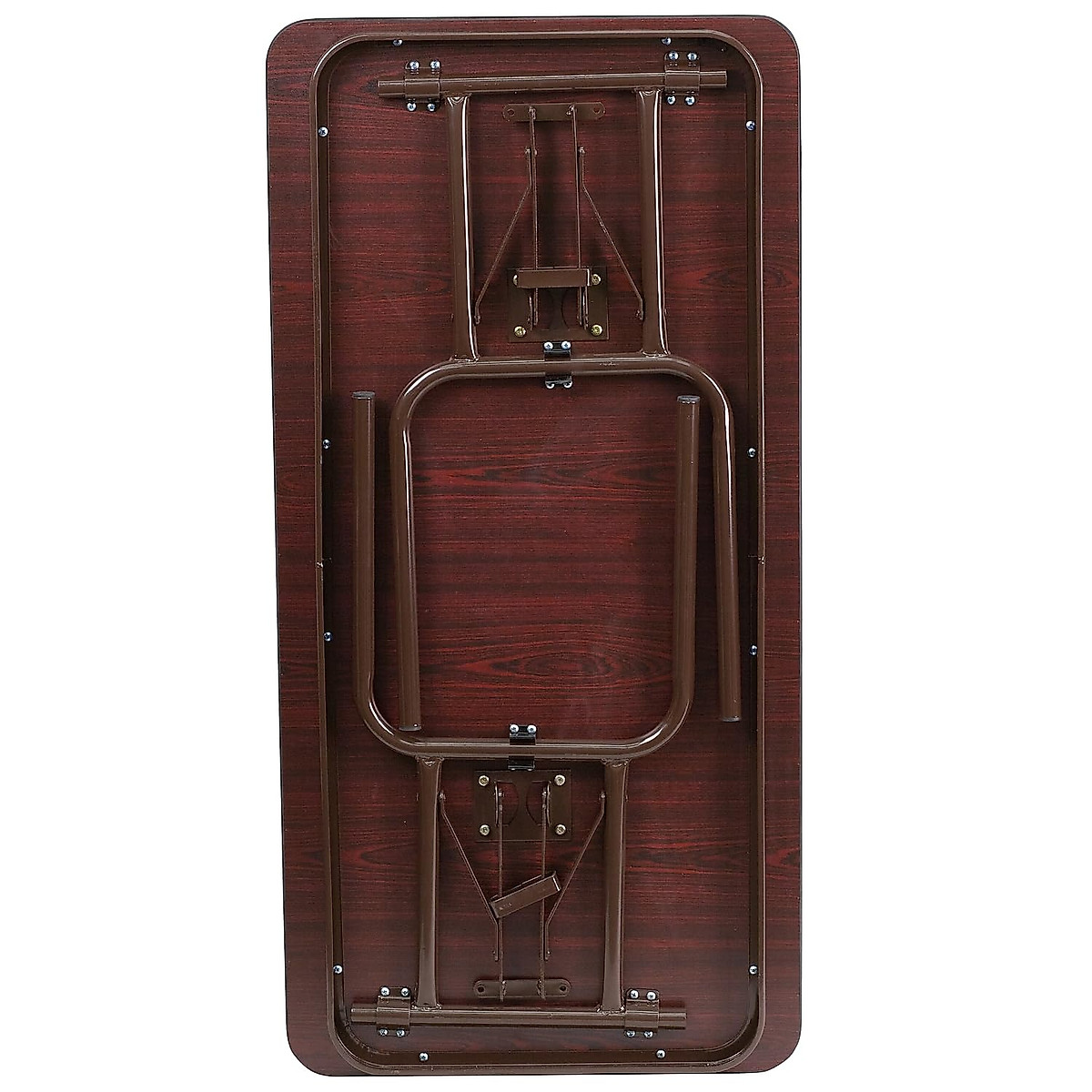 Flash Furniture Frankie 4-Foot Mahogany Melamine Laminate Folding Banquet Table