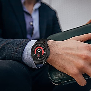 20mm Solo Loop Stainless Steel Metal Replacement Expansion watchband,Compatible Fossil Q Gazer, Huawei, Garmin Amazfit Ticwatch Ms/Men’s Sport Stretchable No Buckle Bands Strap (6.1‘’（15.5cm), Black)