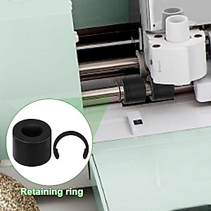 8pcs Rubber Roller Resolution for Cricut Maker and 12pcs Rubber Roller Replacement, Keep Rubber from Moving Retaining Clip Rings Compatible with Cricut Maker with Repair Parts