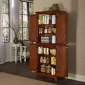 Arts & Crafts Oak Cottage Pantry by Home Styles, Brown