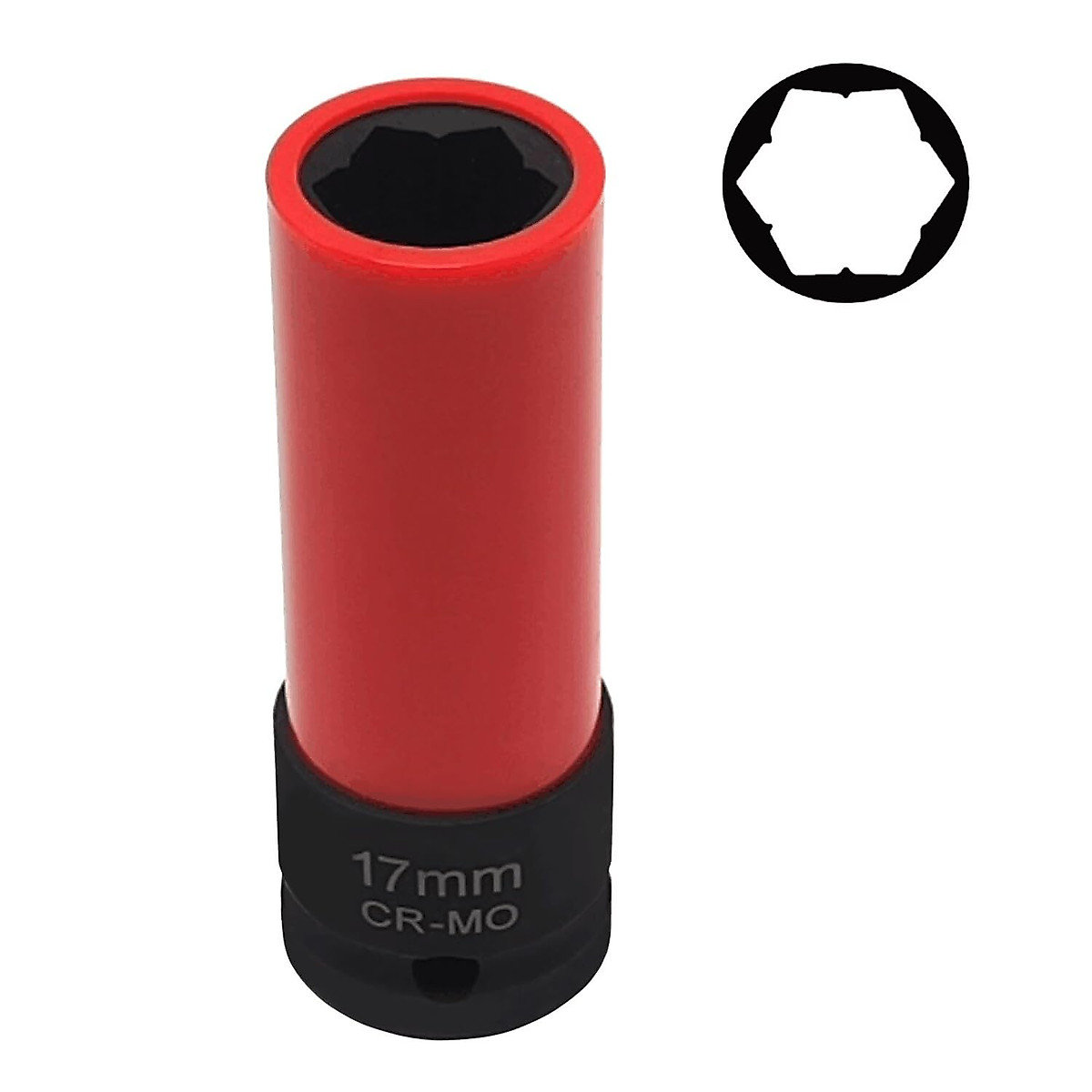 JEUCLEL 17mm Wheel Lock Nut Removal Socket Compatible with Mercedes Benz S Series W221, 1/2" Drive Anti-theft Protective Lug Nut Extractor, Flower Head Design Metal Wheel Nut Sleeve Wrench