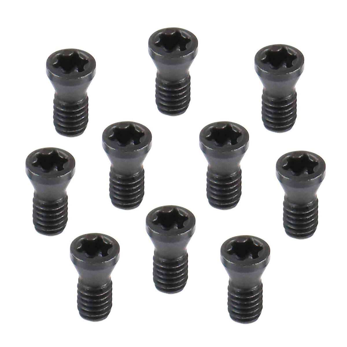 Accusize Industrial Tools M2.5 by 6 Replacement Screws for Indexable Face Mill and End Mills, 10 Pc, 0046-0910x10