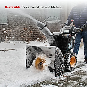 HUSWELL 490-241-0010 Snowblower Slide Shoes Skid Shoe (2 Pack) with Mounting Hardware for Universal MTD Snow Thrower