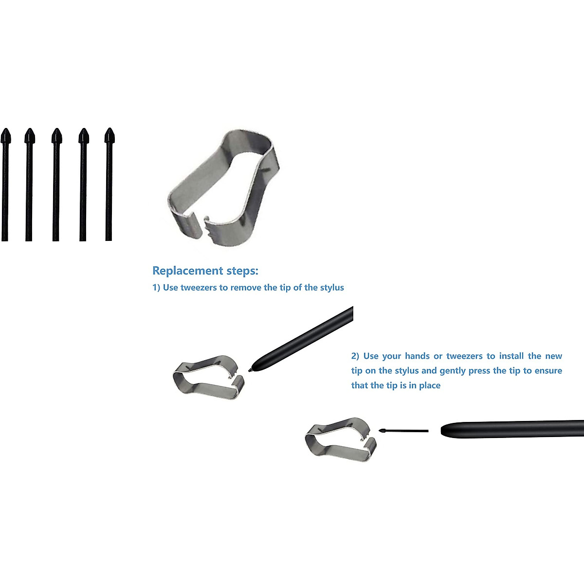 Galaxy Tab S7/S7 Plus Stylus S Pen Replacement (with Bluetooth) (Black)