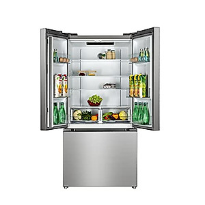 Hamilton Beach HBF1662 French Door Full Size Counter Depth Refrigerator with Freezer Drawer, 16.6 cu ft, Stainless