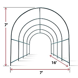 YardGrow Large Garden Support Arch Frame Climbing Plant Arch Arbor for Various Climbing Plant Roses Vines Birthday Wedding Party Decoration Pergola Frame (16' x 7' x 7')