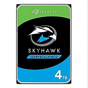 SEAGATE ST4000VX007 Skyhawk 4TB Surveillance Hard SATA 6Gb/s 64MB Cache 3.5-Inch Internal Drive-Frustration Free Packaging (ST4000VXZ07) Mechanical Hard Disk