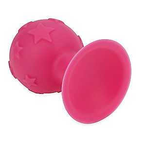 Nuby Silly Rattle Ball Interactive Suction Toys, 2 Piece, Pink/Purple